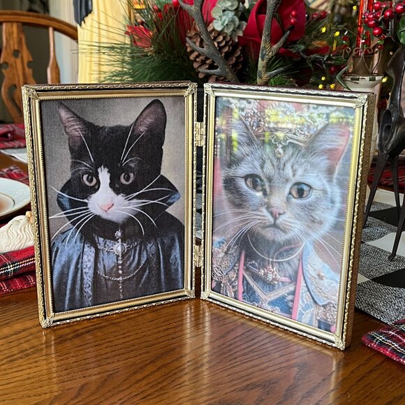 Vintage | Accents | Vintage Hinged Hollywood Regency Picture Frame ...